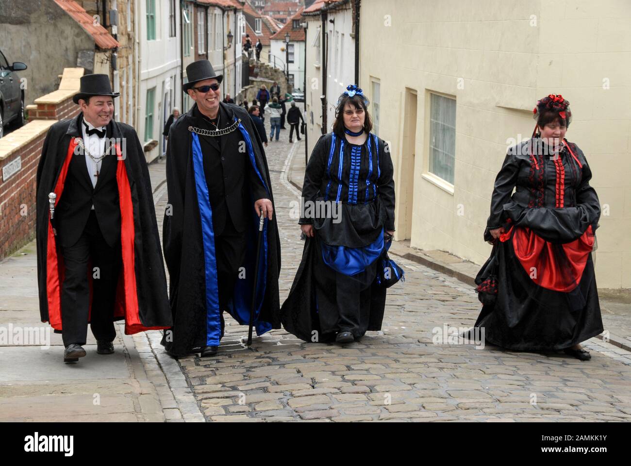 Goth Convention weekend at Whitby, North Yorkshire in Britain Hundreds ...