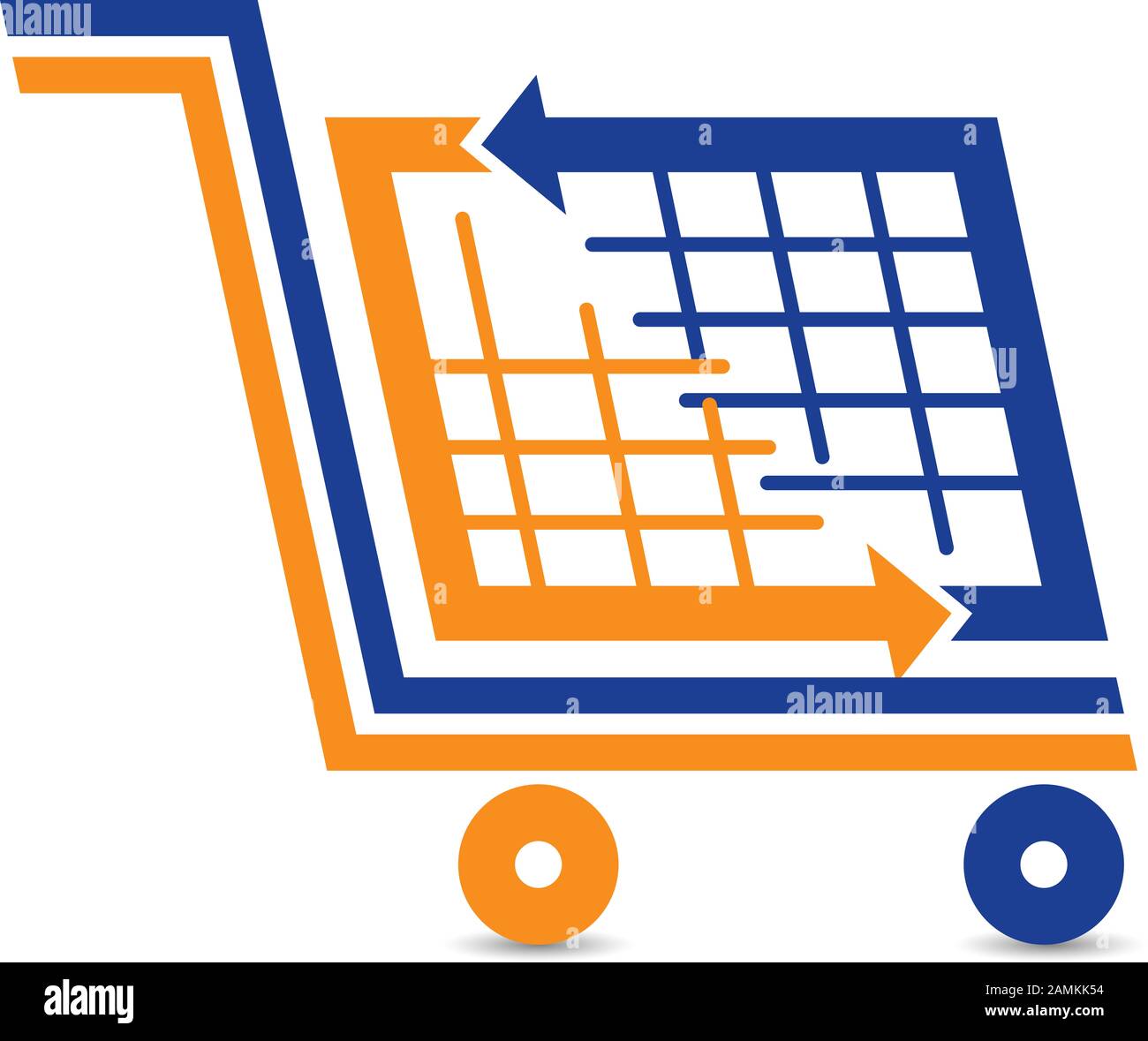 shopping trolley logo Stock Photo - Alamy