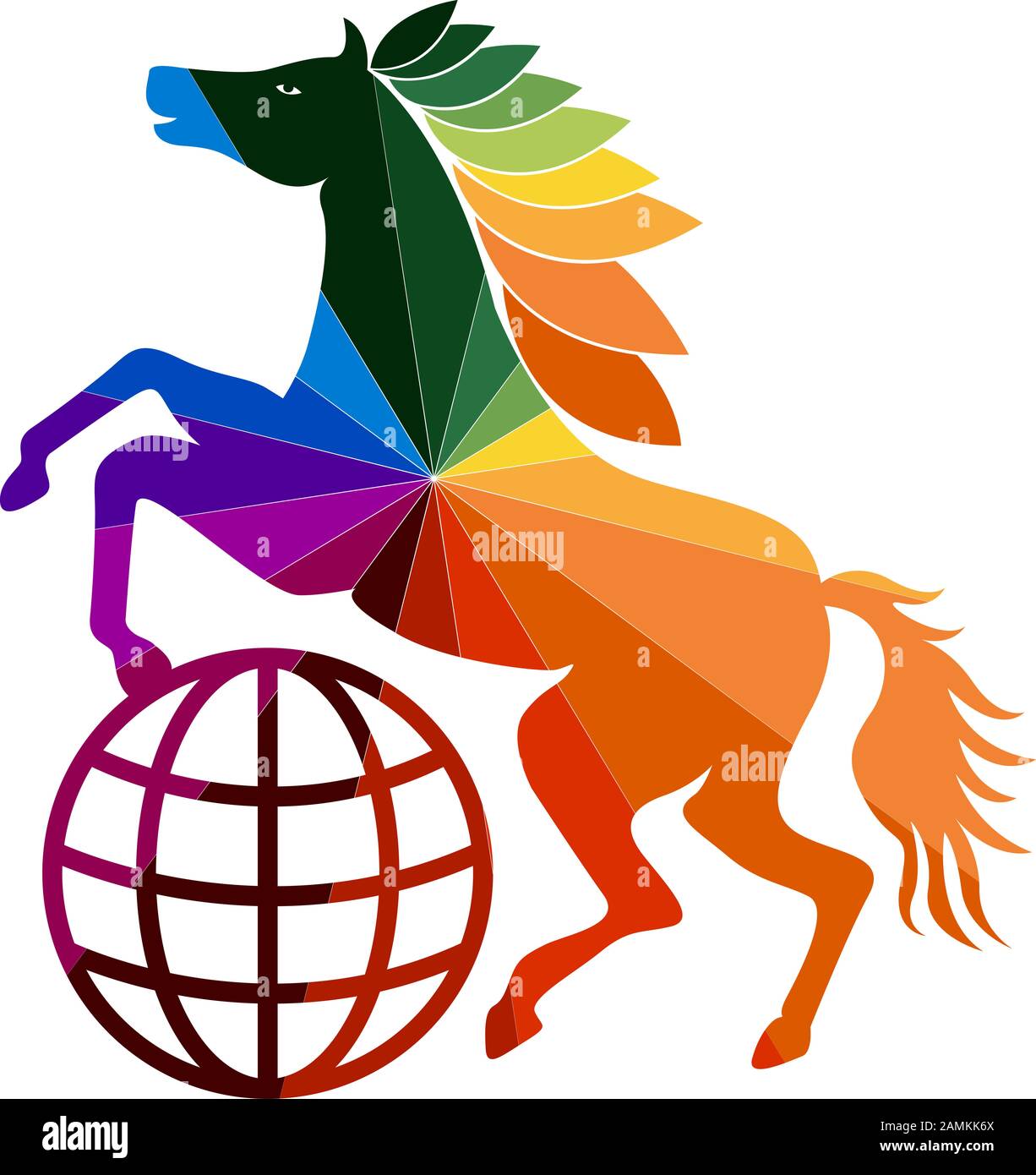 Artistic horse emblem Cut Out Stock Images & Pictures - Alamy