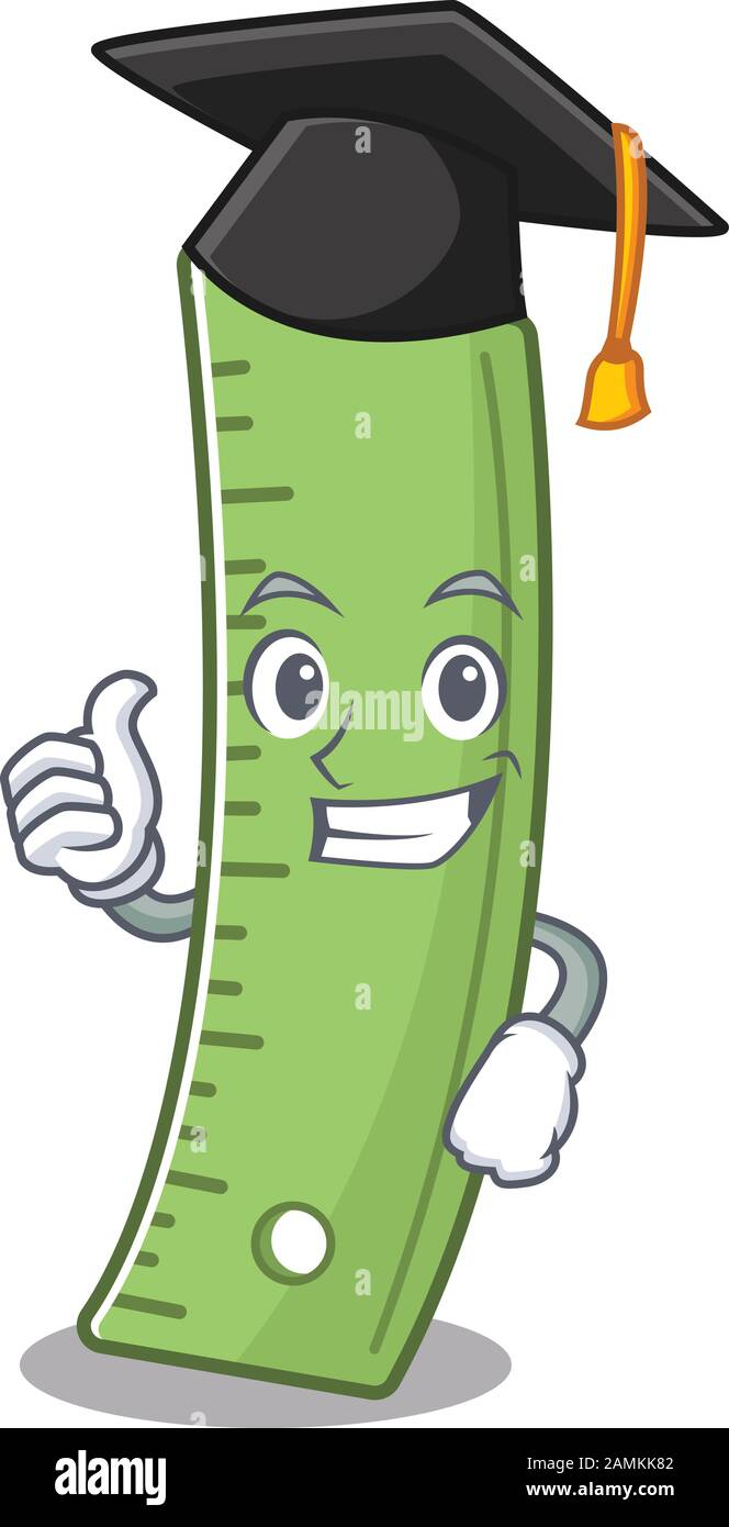 happy and proud of ruler wearing a black Graduation hat Stock Vector ...