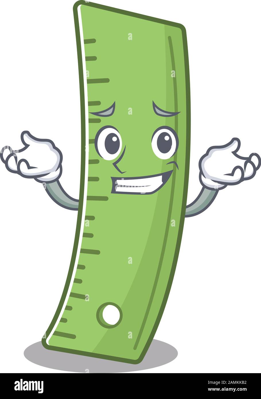 Super Funny Grinning ruler mascot cartoon style Stock Vector Image ...