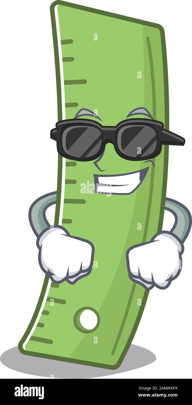 Super cool ruler character wearing black glasses Stock Vector Image ...