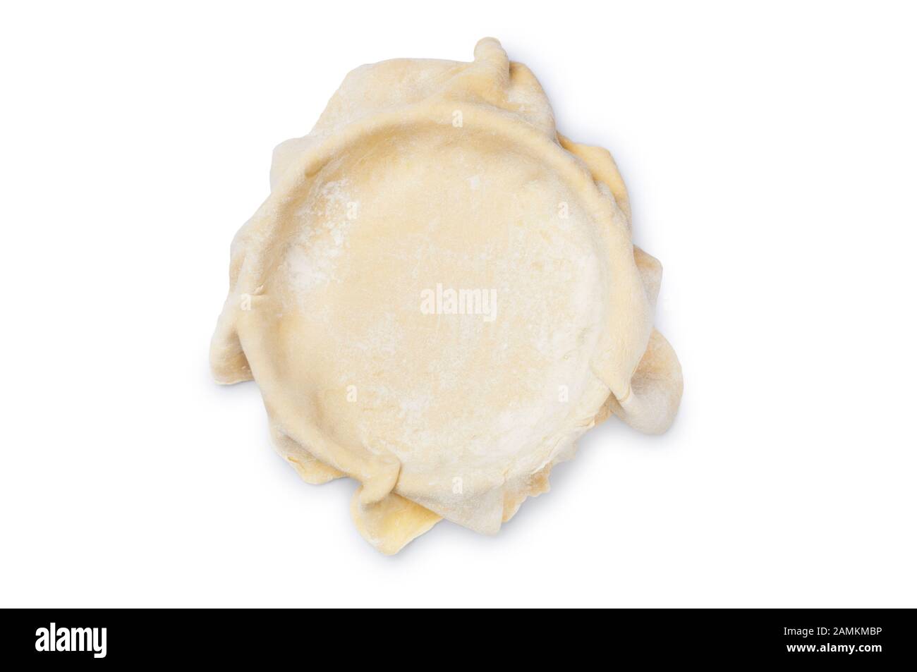 Studio shot of pastry being prepared to make a pie cut out against a ...