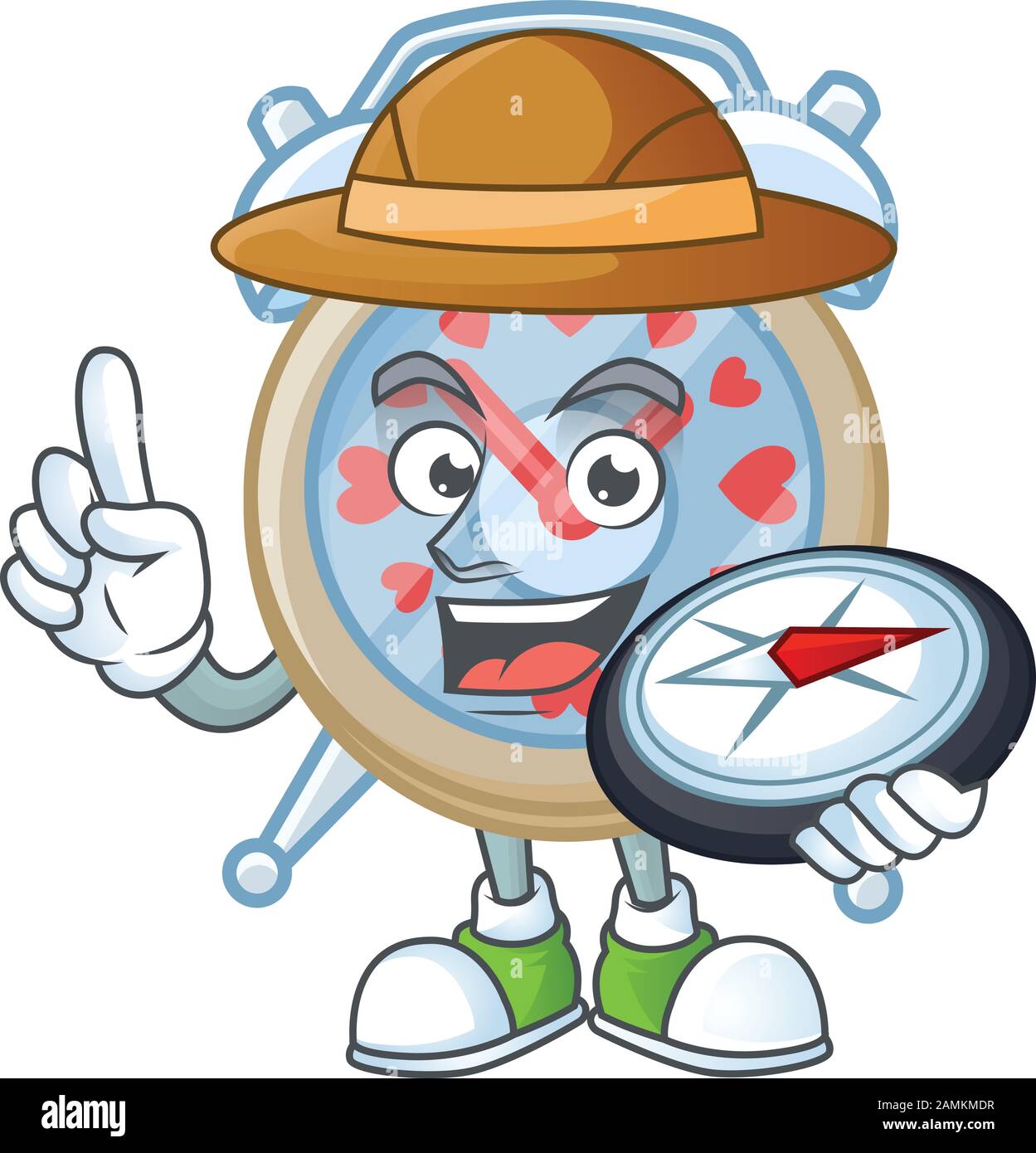 Clock love stylized Explorer having a compass Stock Vector Image & Art ...