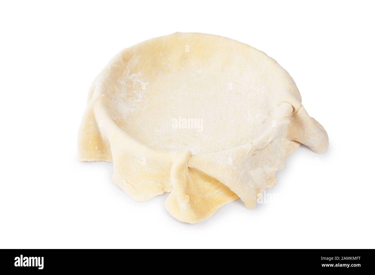 Studio shot of pastry being prepared to make a pie cut out against a ...