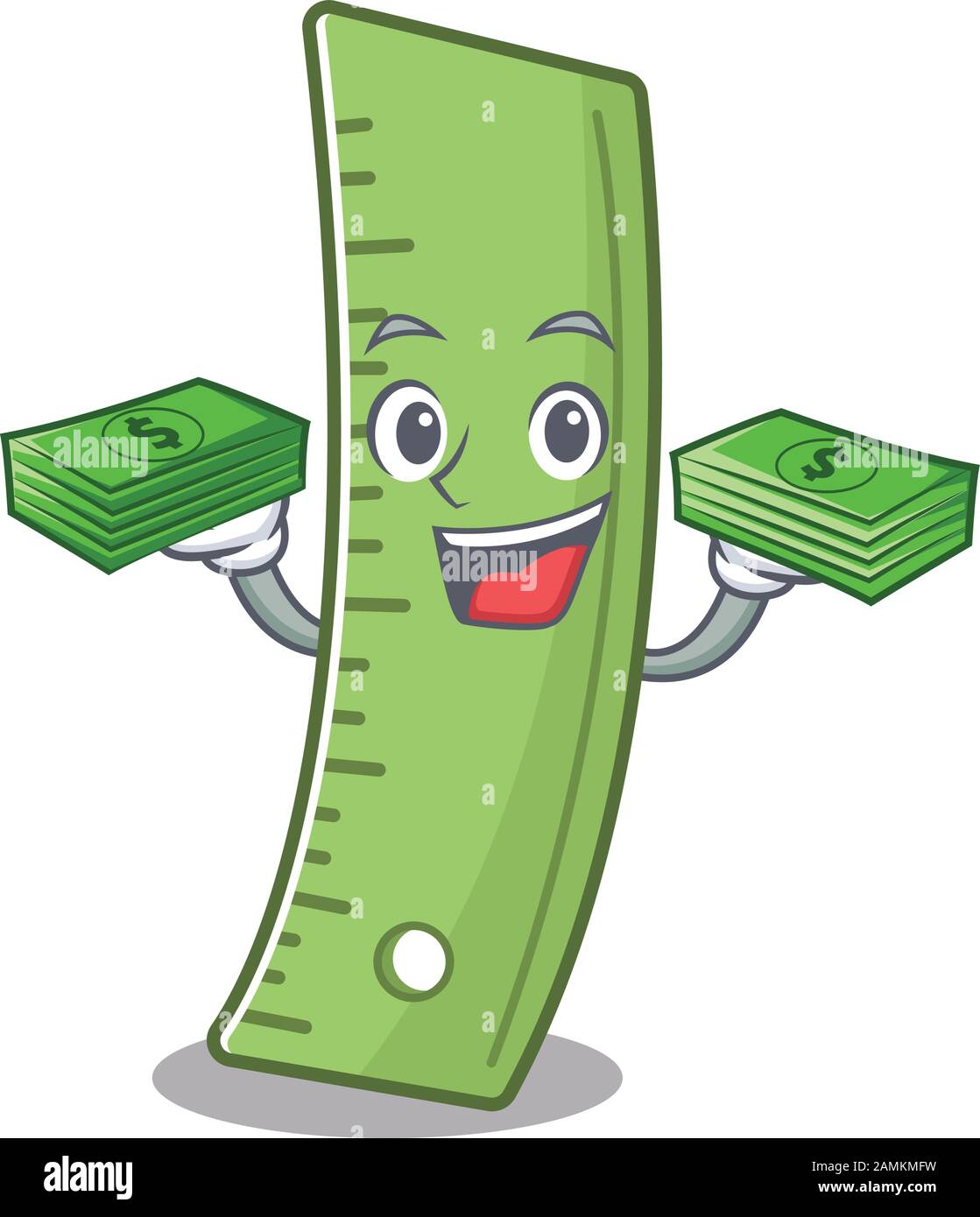 happy rich ruler character with money on hands Stock Vector Image & Art ...
