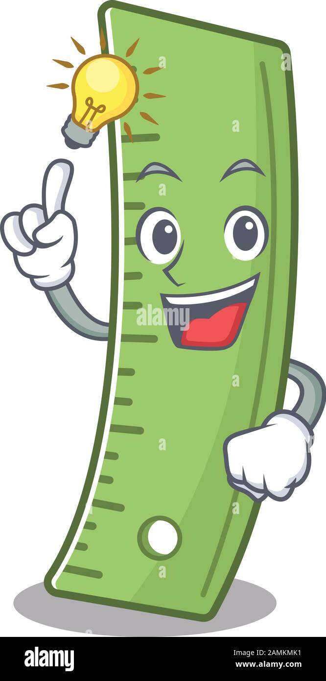 Have an idea gesture of ruler cartoon character design Stock Vector ...
