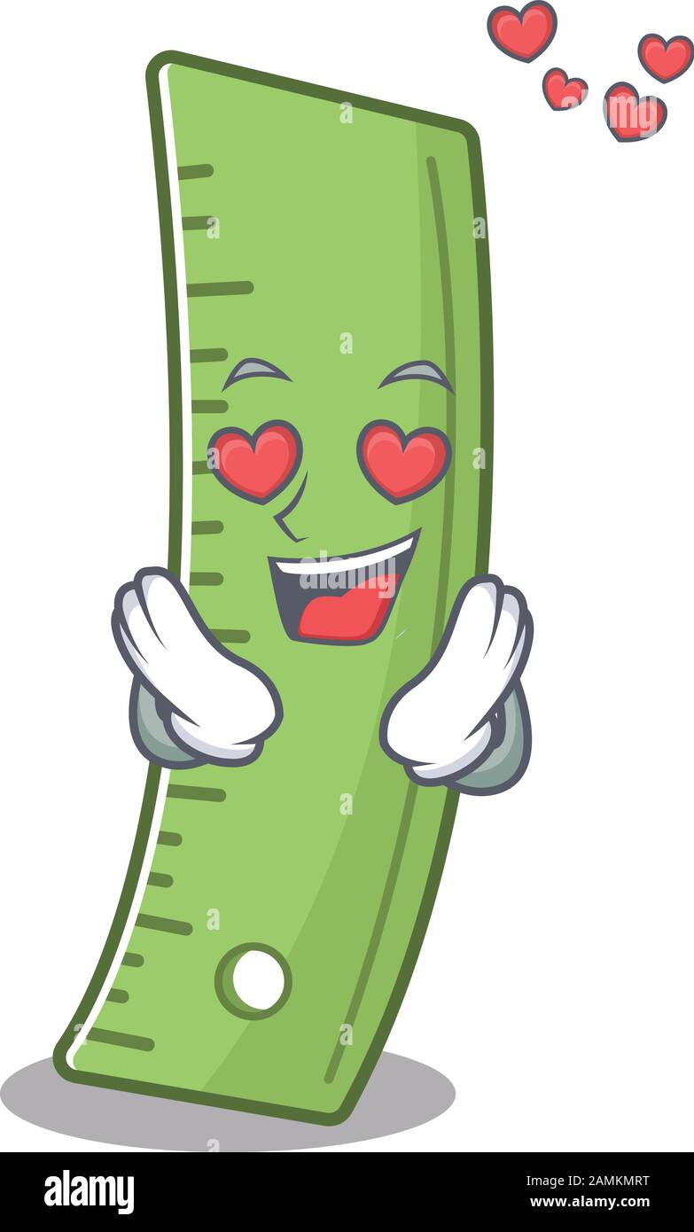 falling in love cute ruler cartoon character design Stock Vector Image ...