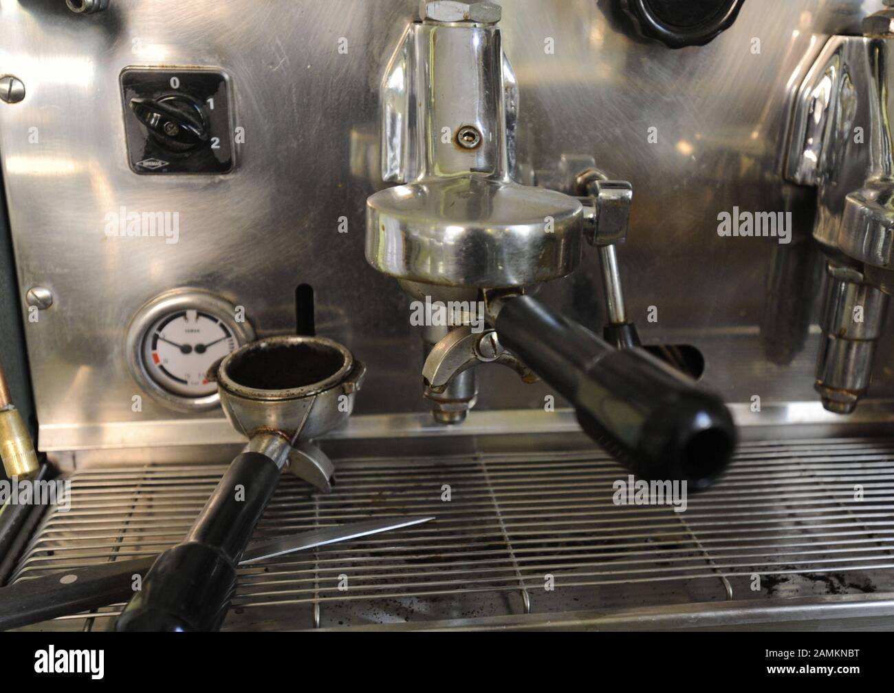 Espresso machine in an Italian delicatessen and bistro 'Il Piccolo ...