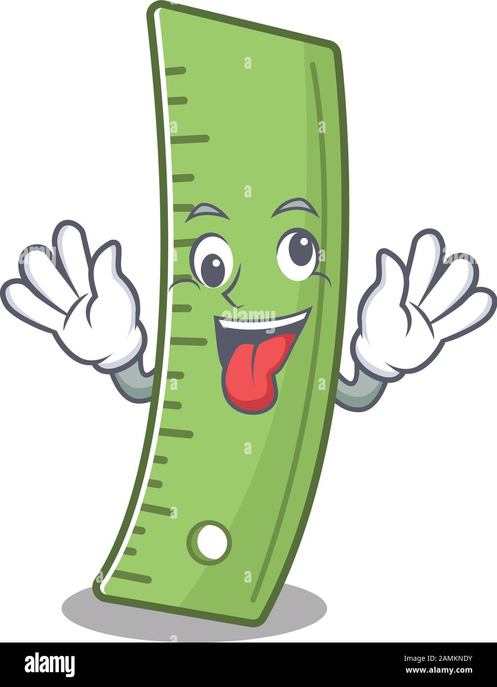 Ruler Cartoon character style with a crazy face Stock Vector Image ...