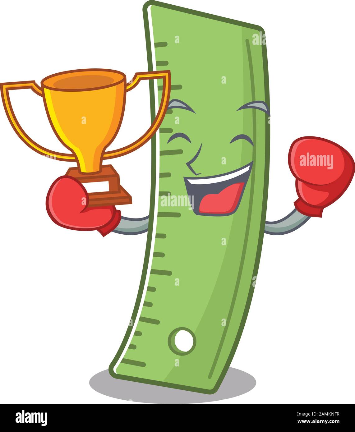 fantastic Boxing winner of ruler in mascot cartoon style Stock Vector ...