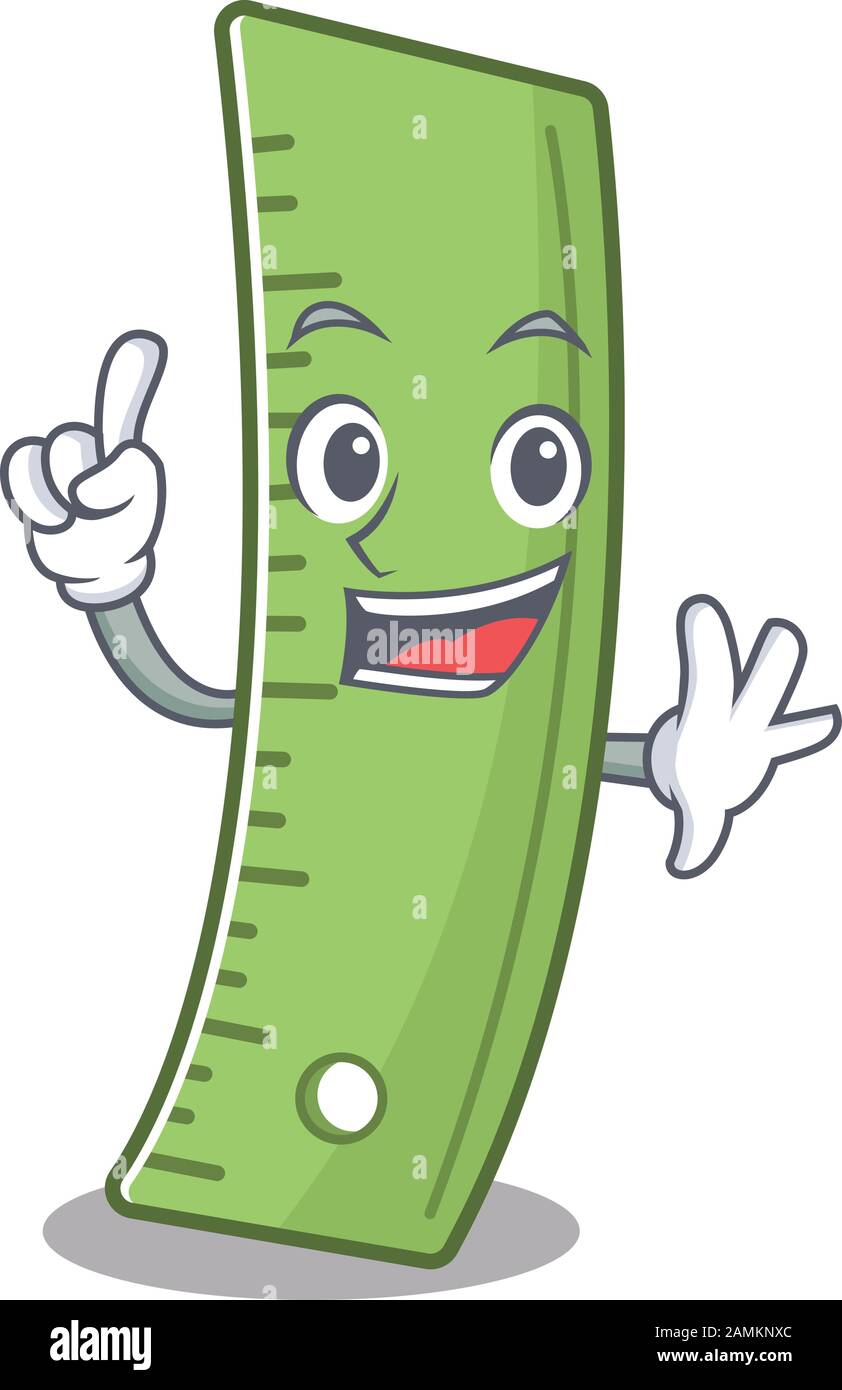 One Finger ruler in mascot cartoon character style Stock Vector Image ...