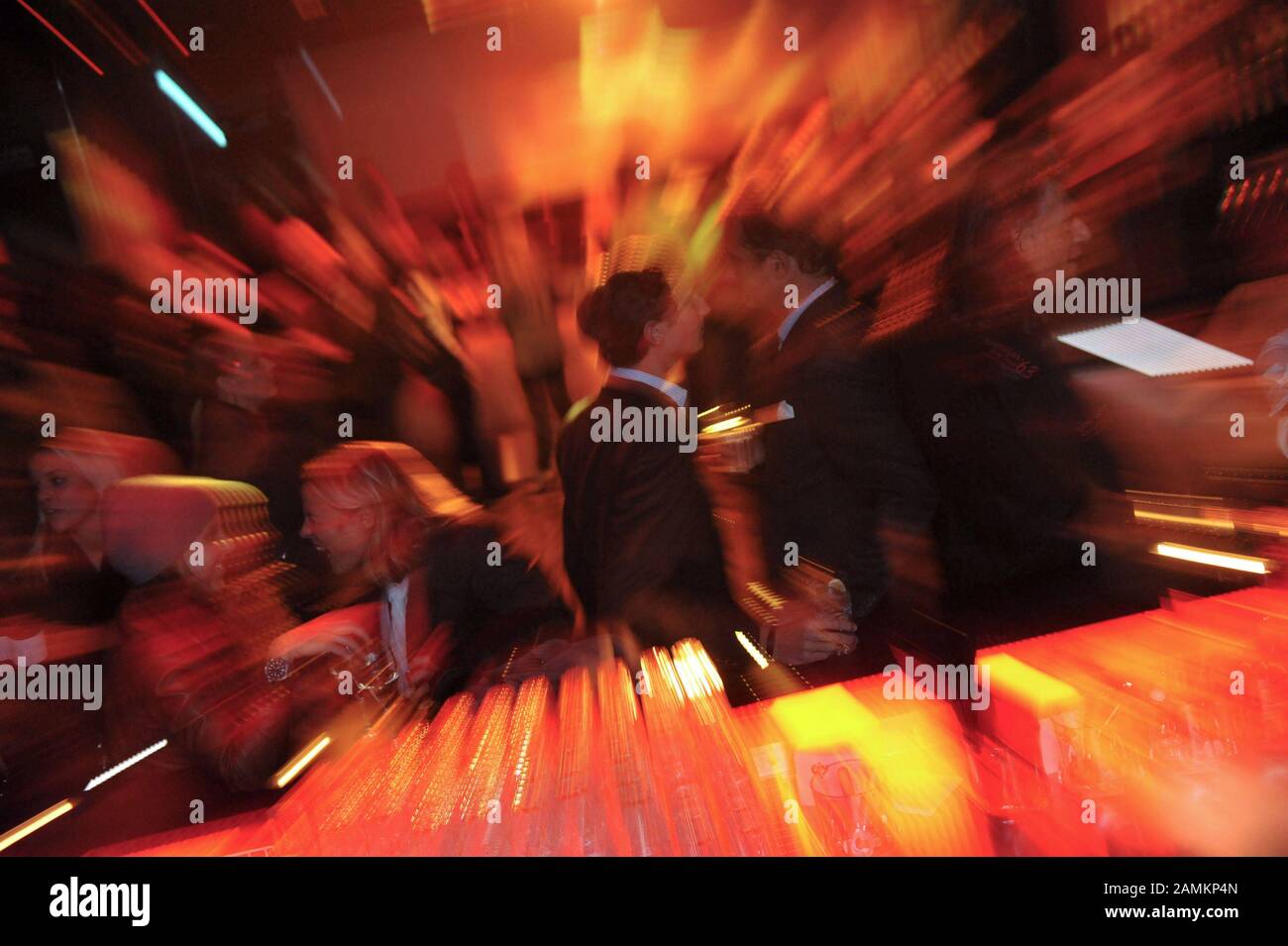 Party guests at the celebration of the new opening of the renovated ...