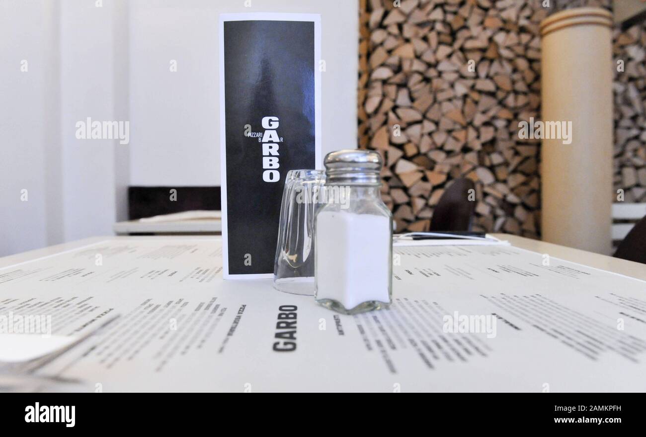 Menu in the Italian restaurant "Garbo" in the Kaiserstraße 67 in ...