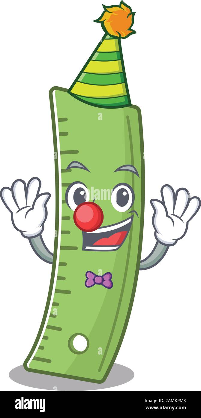 Funny Clown ruler cartoon character mascot design Stock Vector Image ...