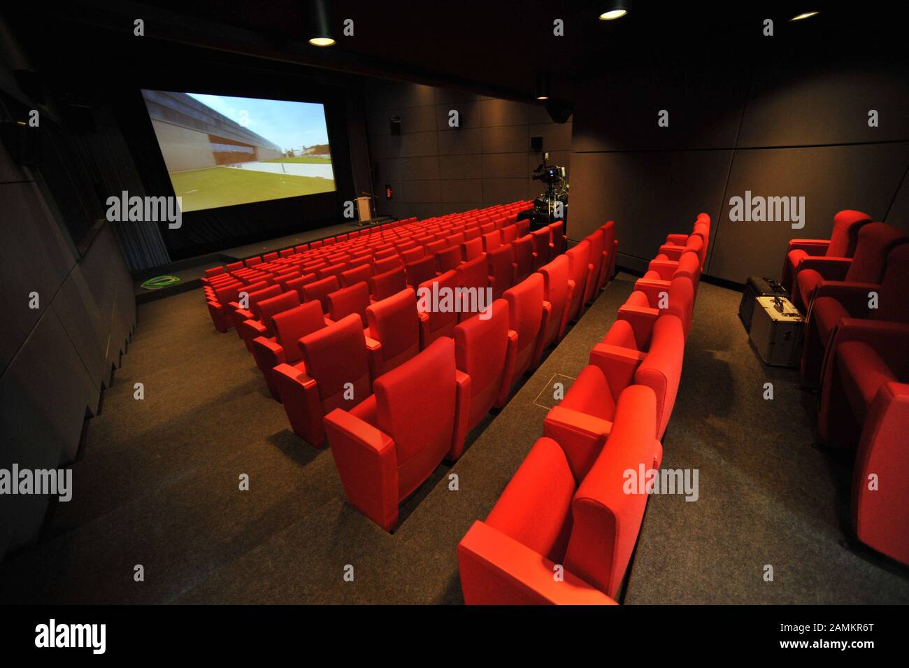The cinema in the newly built building of the Hochschule für Film und ...