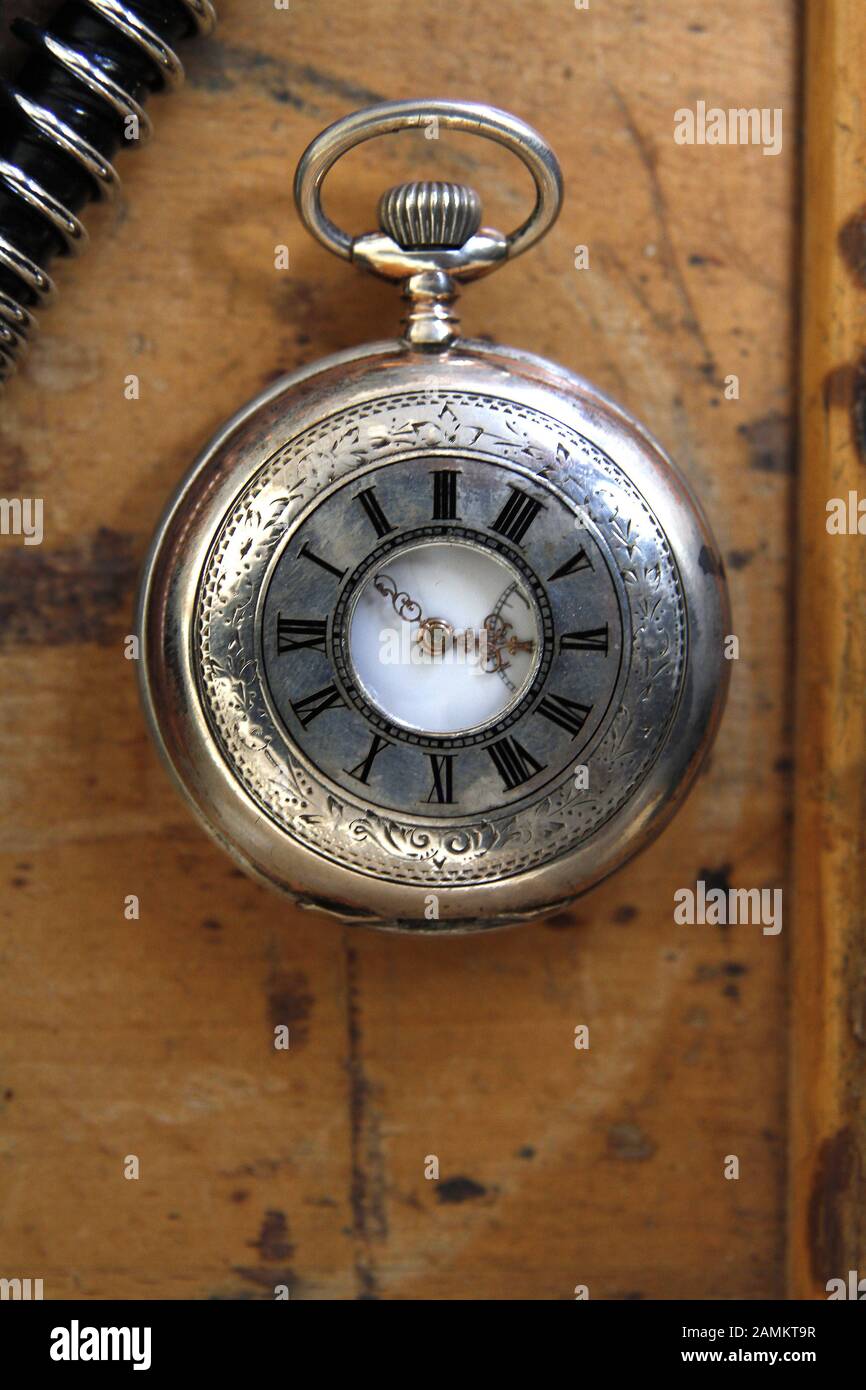 Old Pocket Watch Roman Numerals