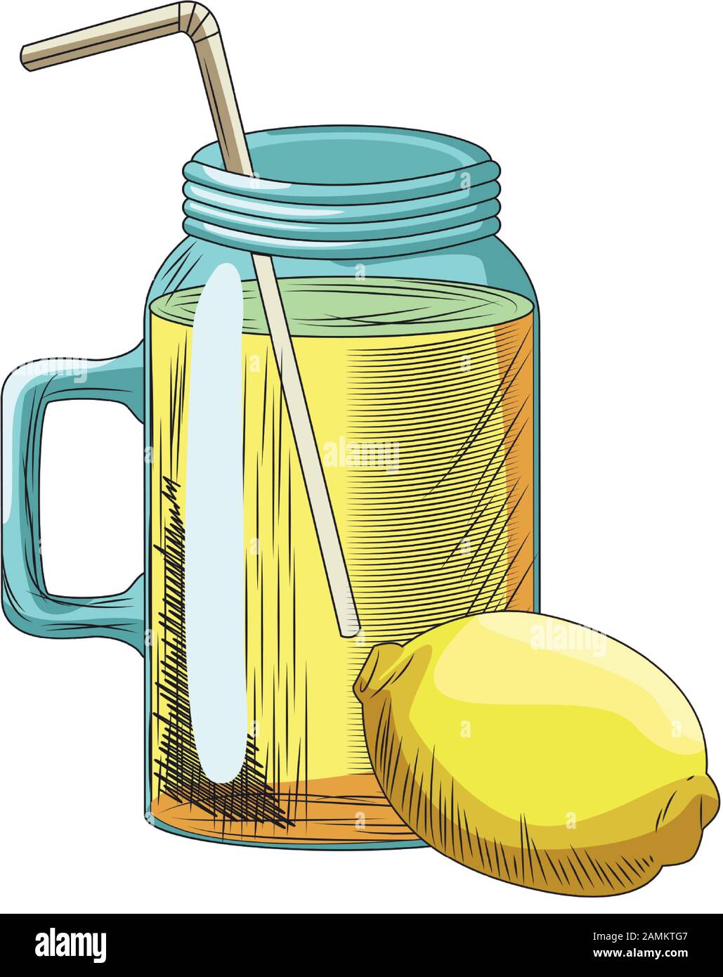 lemon and lemonade jar icon Stock Vector Image & Art - Alamy
