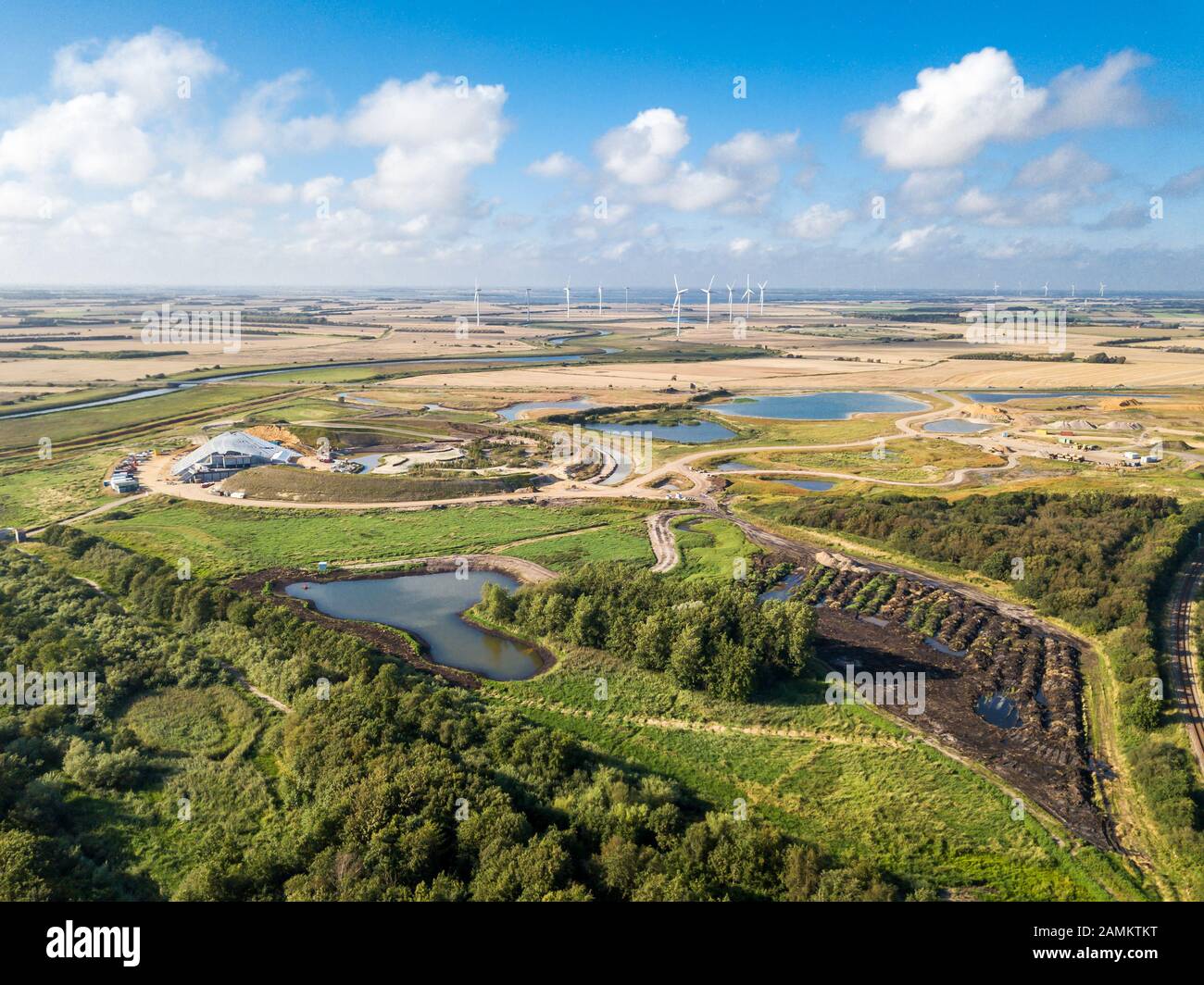 RINGKOBING / DENMARK - AUGUST 23 2019 - The Naturkraft construction ...