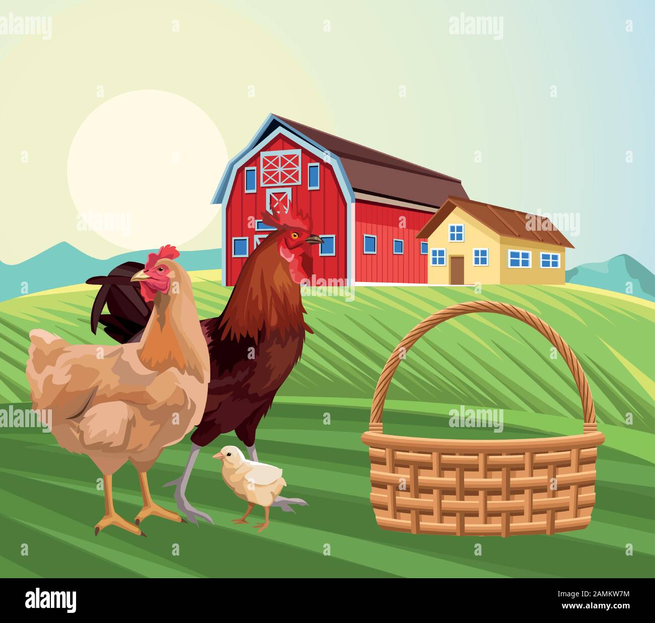 Barn flock poultry Stock Vector Images - Alamy