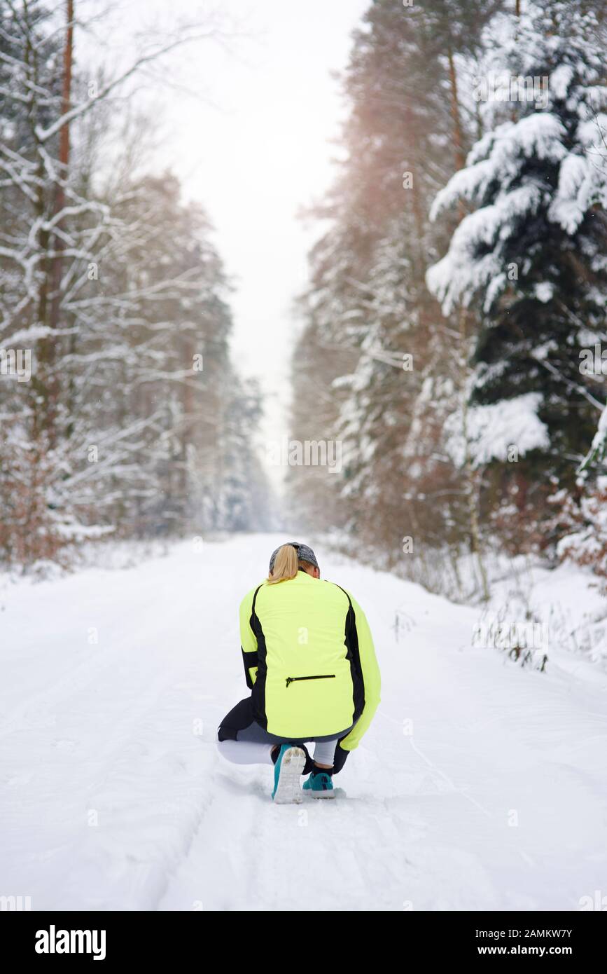 Rear view of female runner hi-res stock photography and images - Alamy