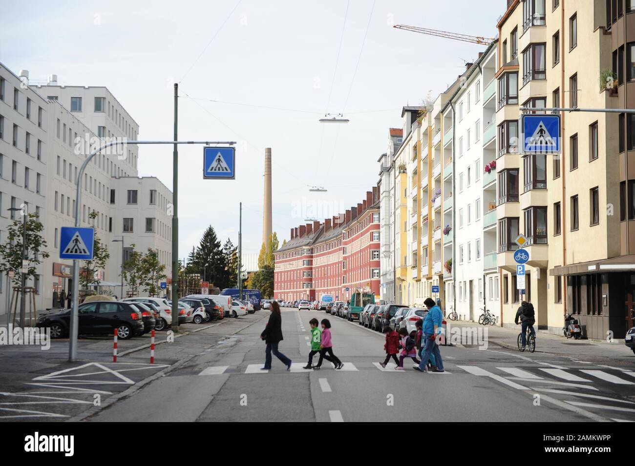 Zebra crossing at the corner of Welfenstraße / Aurbachstraße in the ...