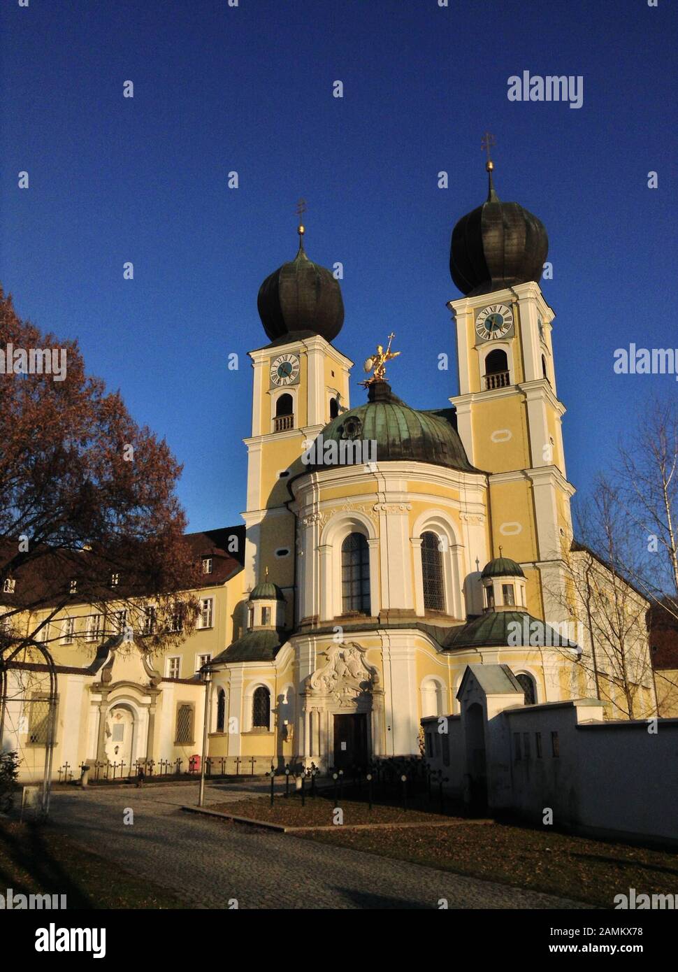 Entrance to Metten Monastery, Deggendorf County, Bavaria The ...