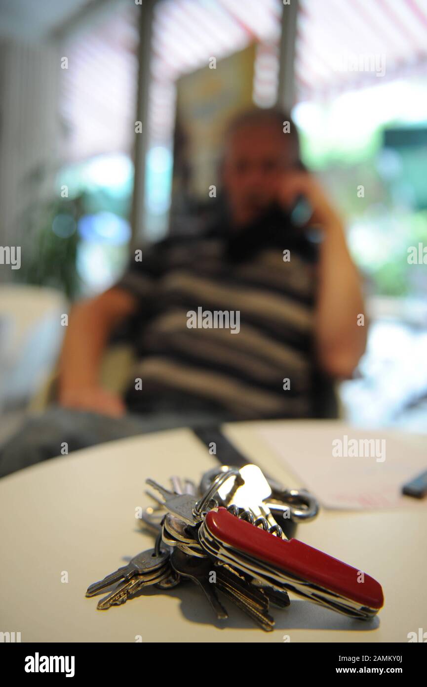 Key ring with pocket knife of the caretaker Wolfgang Berger from the ...