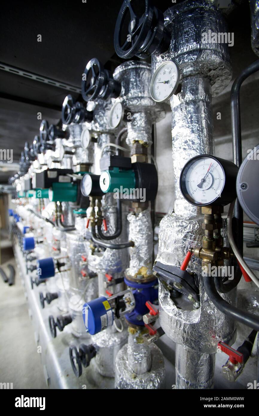 Local heating network of the Technical University (TU) Munich, in the ...