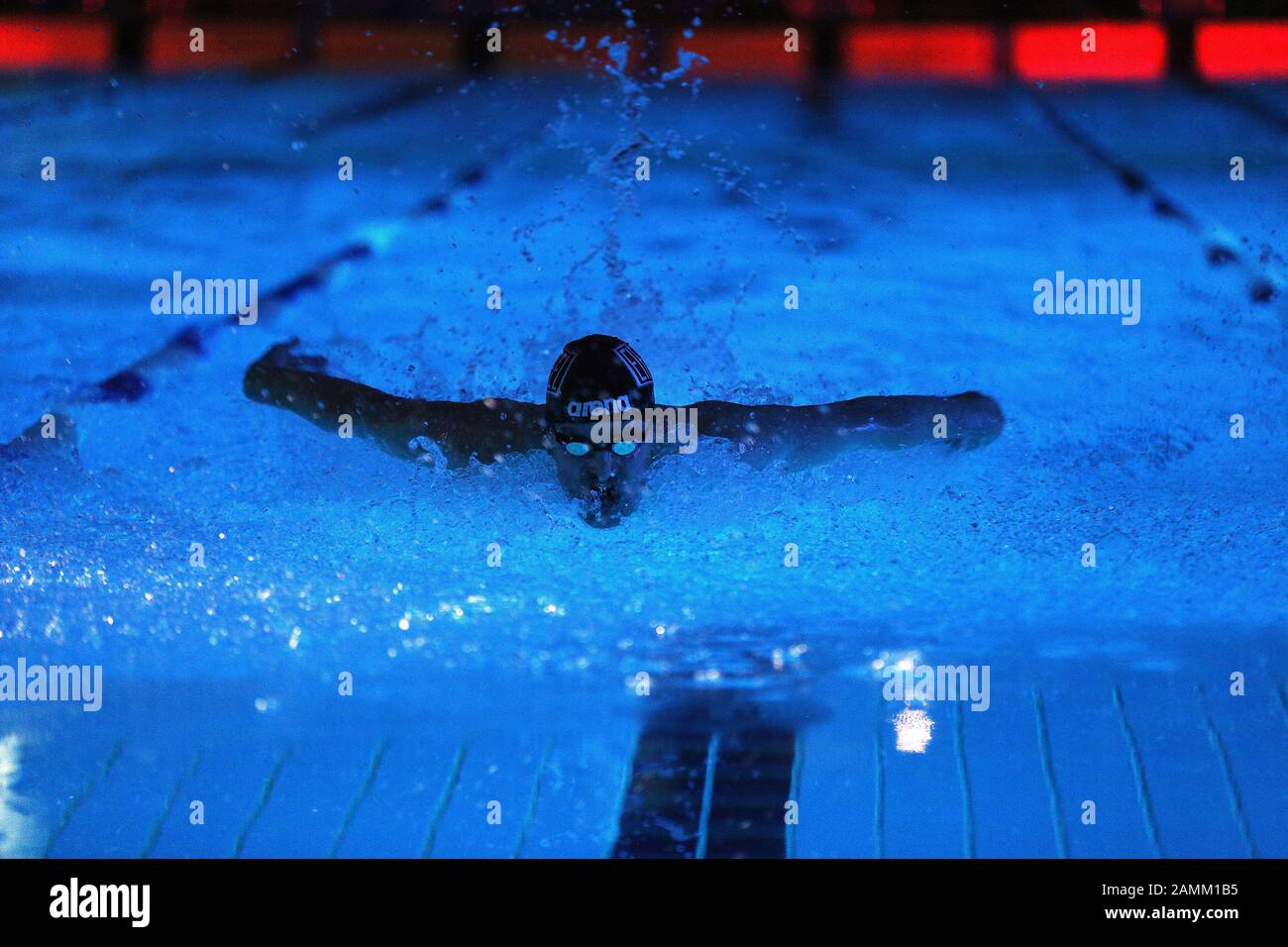Marius Kusch at the "Head-Trophy" swimming festival in the Munich ...