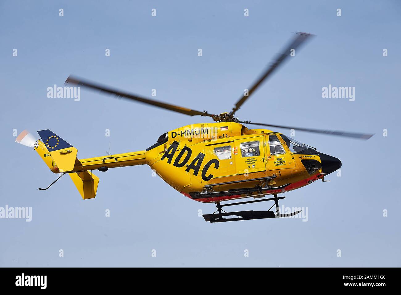 ADAC helicopter Christoph in operation,25.03.2015, [automated ...