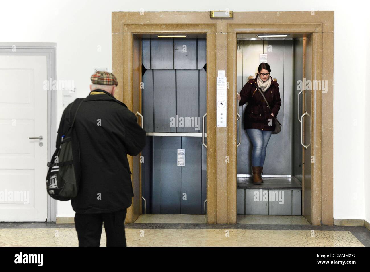 Paternoster elevator hi-res stock photography and images - Alamy