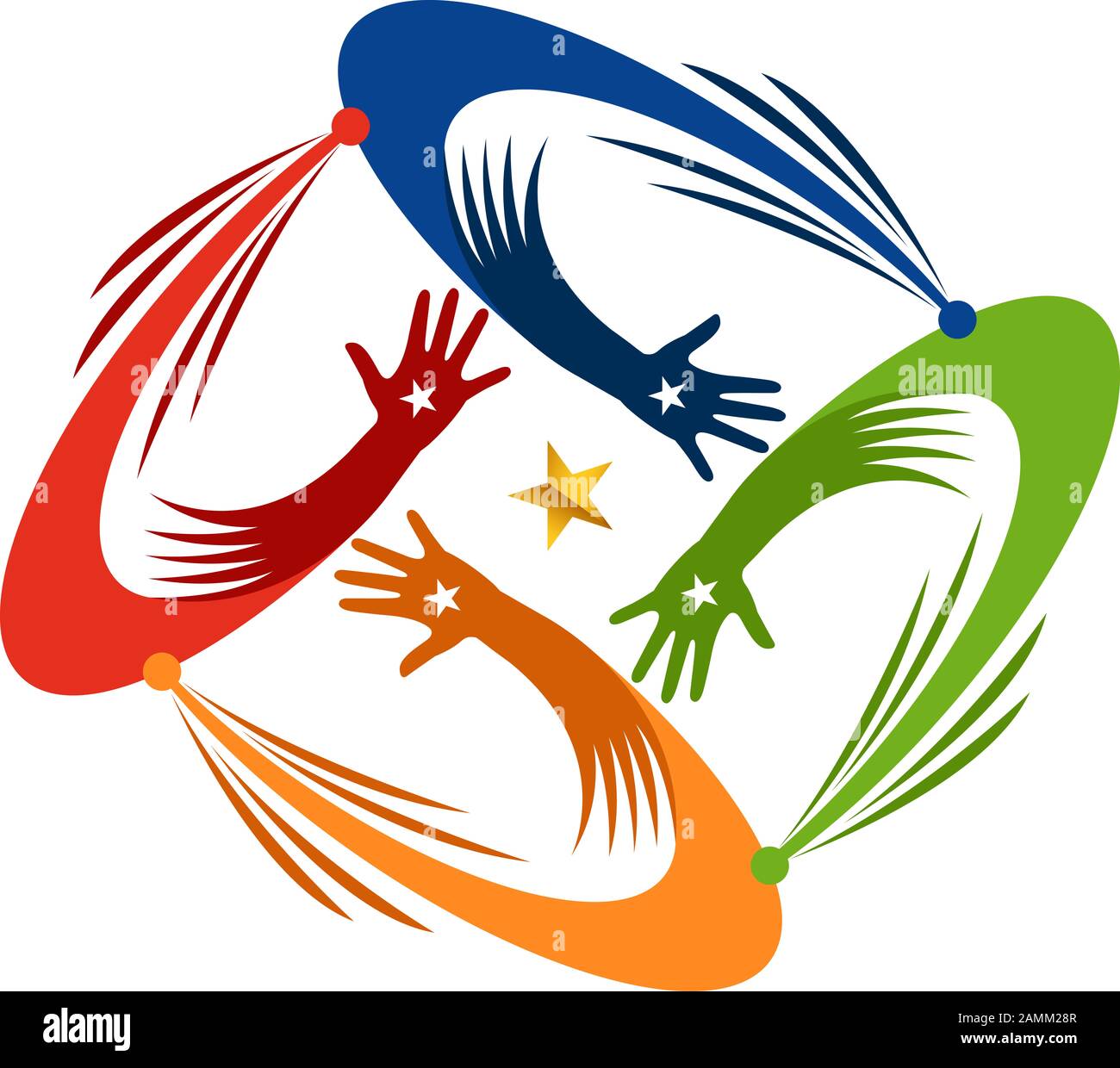 star hands logo Stock Photo - Alamy