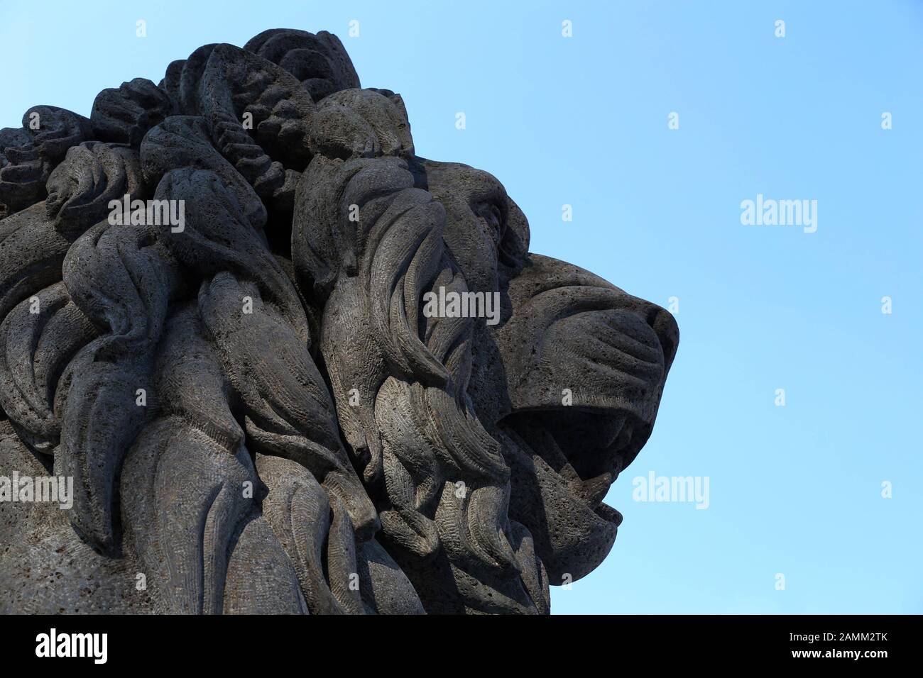 The Bavarian Lion in front of the building of the Bayerische Landesbank ...