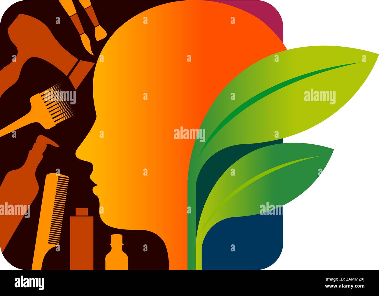 Illustration art facial logo hi-res stock photography and images - Alamy