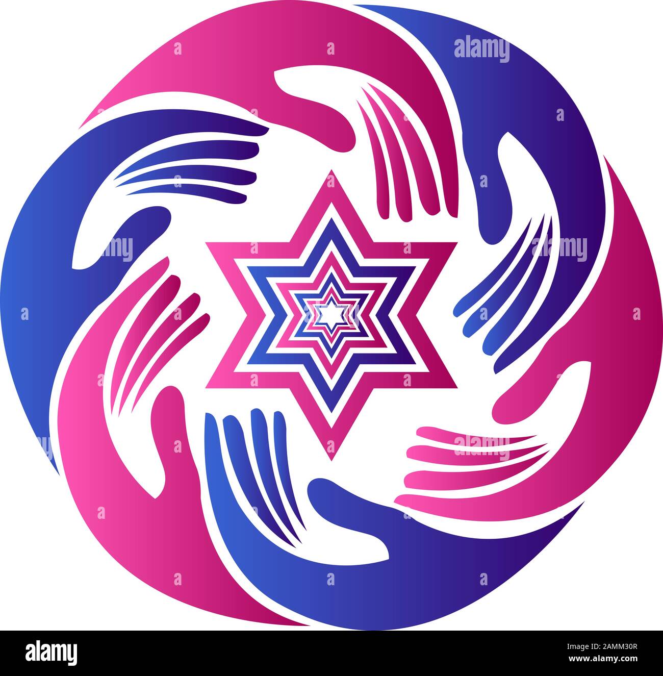 star hands logo Stock Photo - Alamy