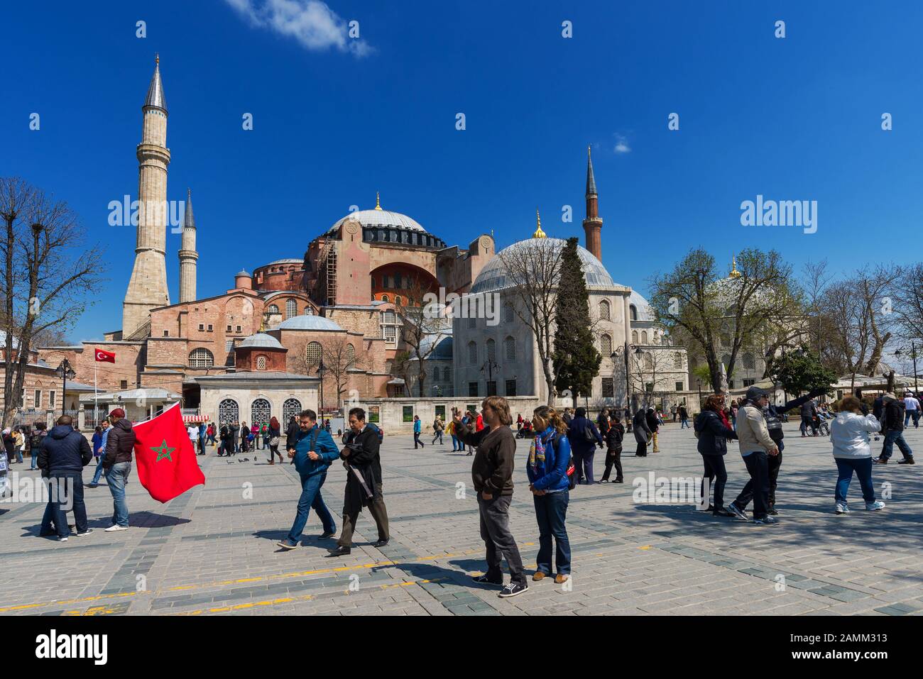 The Sultanahmet square is the popular tourist place with the numerous ...