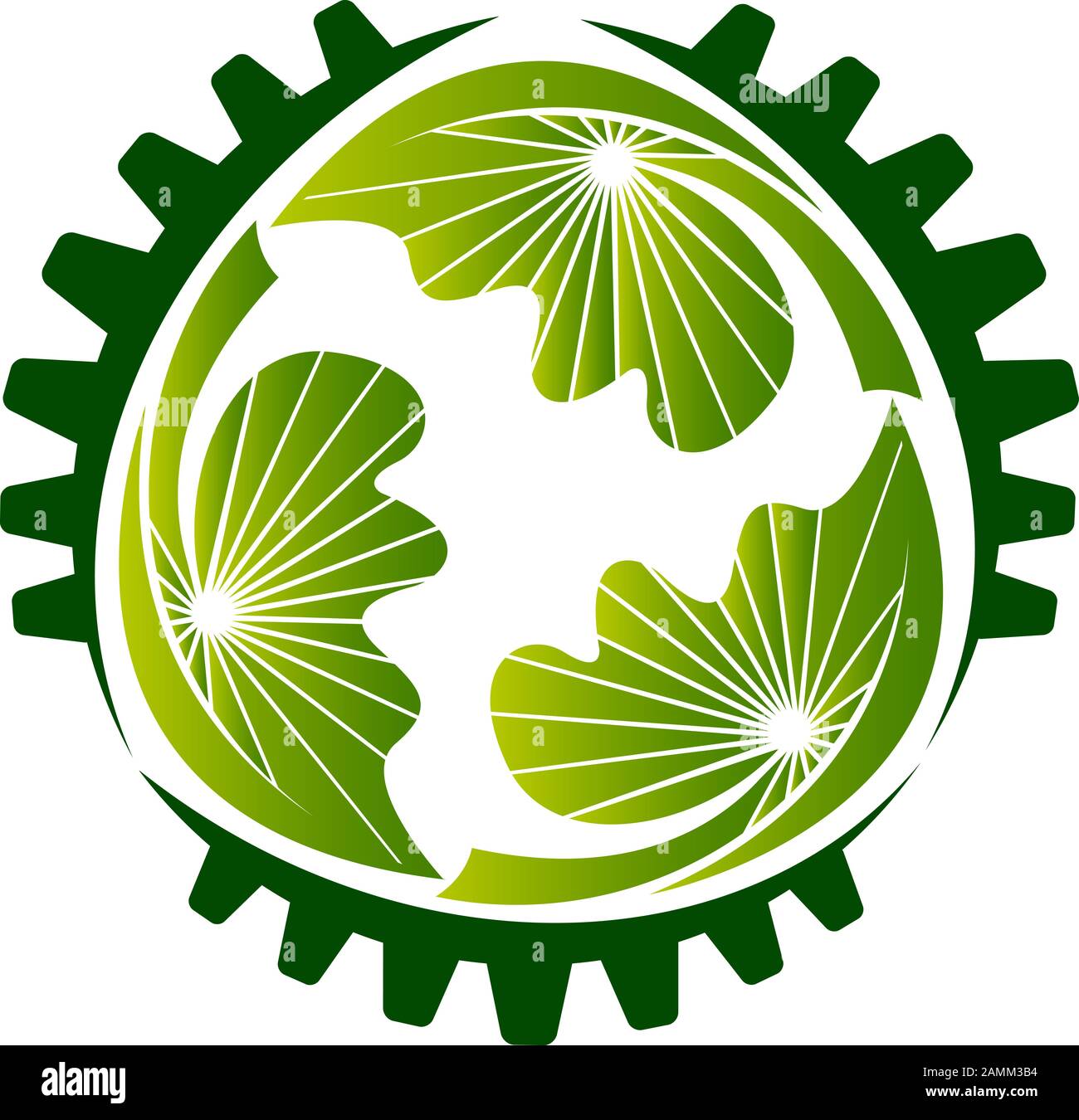 Eco gear logo Stock Photo - Alamy
