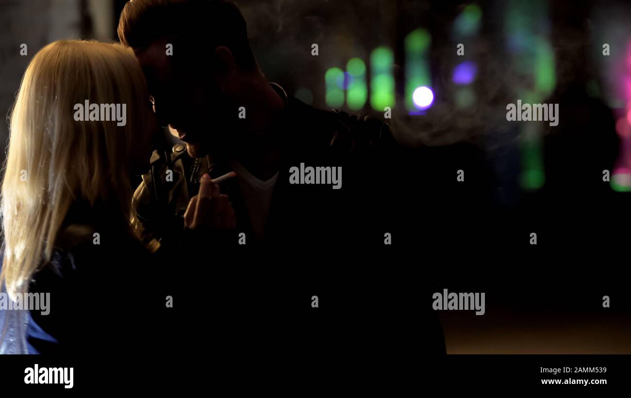 Blonde girl smoking hi-res stock photography and images - Alamy