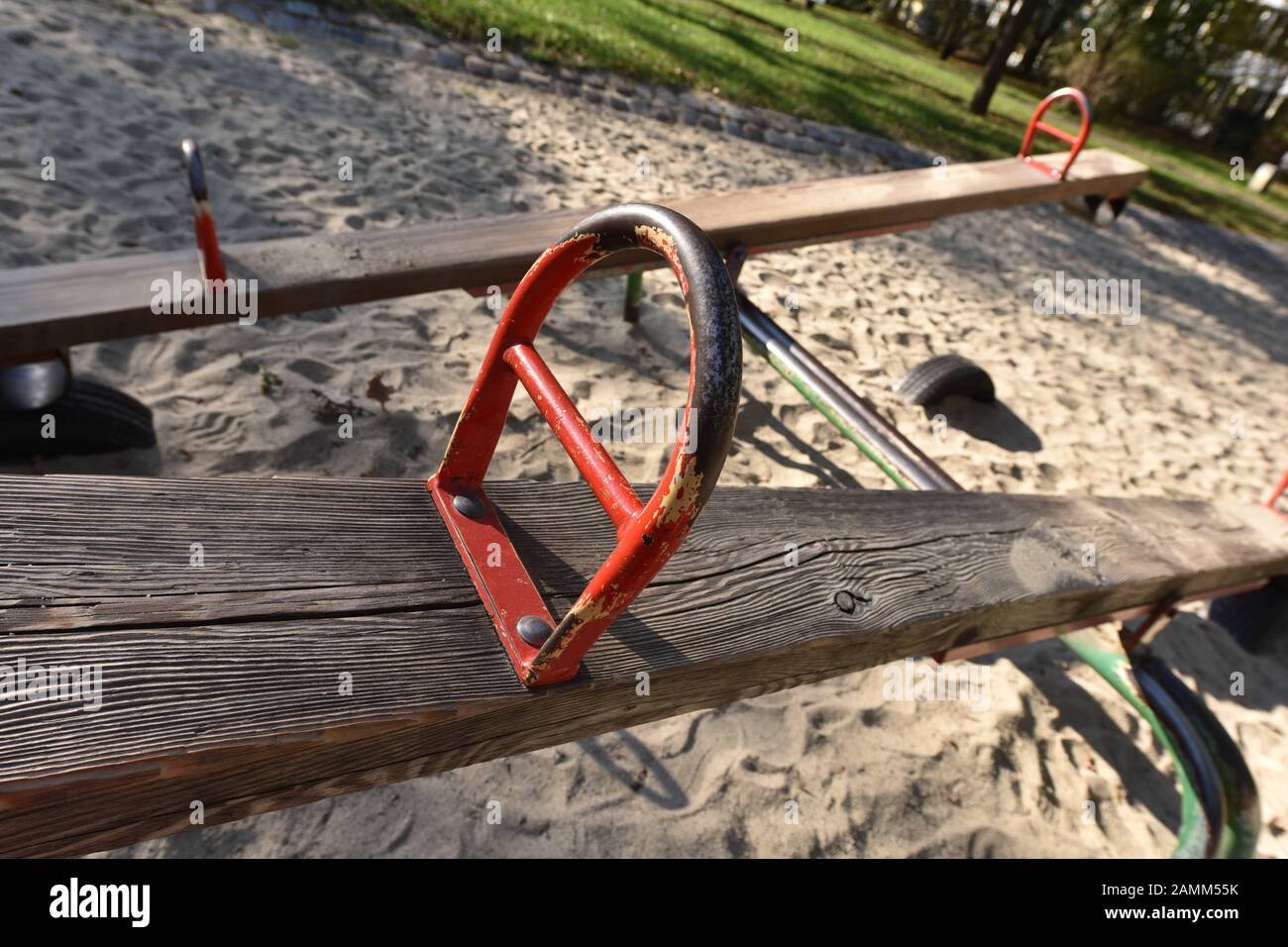 Broken playground equipment hi-res stock photography and images - Alamy