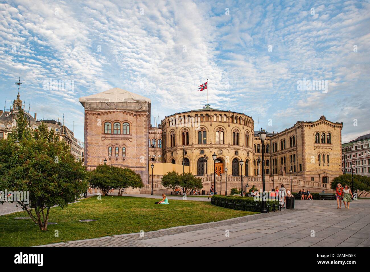 Oslo, Norway-August 1, 2013: Stortinget Parliament building Oslo Norway ...