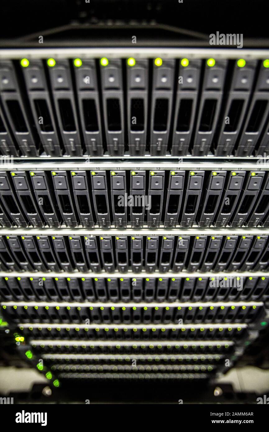 Hard drives in the city's data center. [automated translation] Stock ...