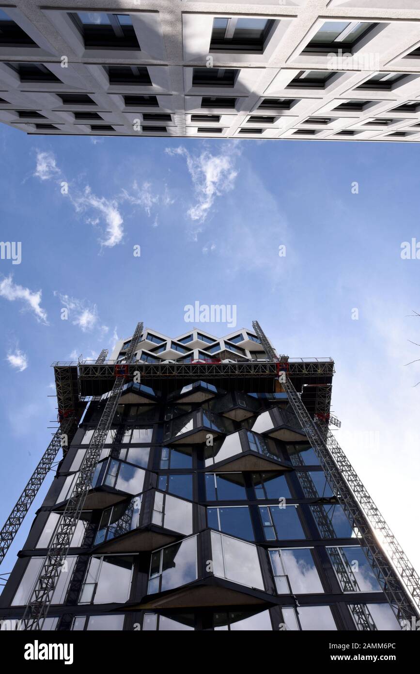 Construction site for the two twin residential towers of the "Friends ...