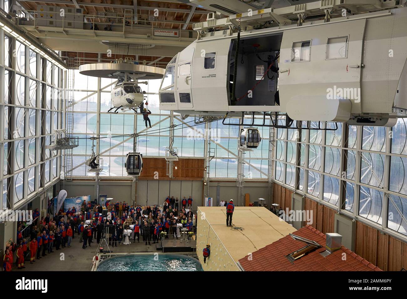 Exercise, demonstration on the external winch of the simulation ...