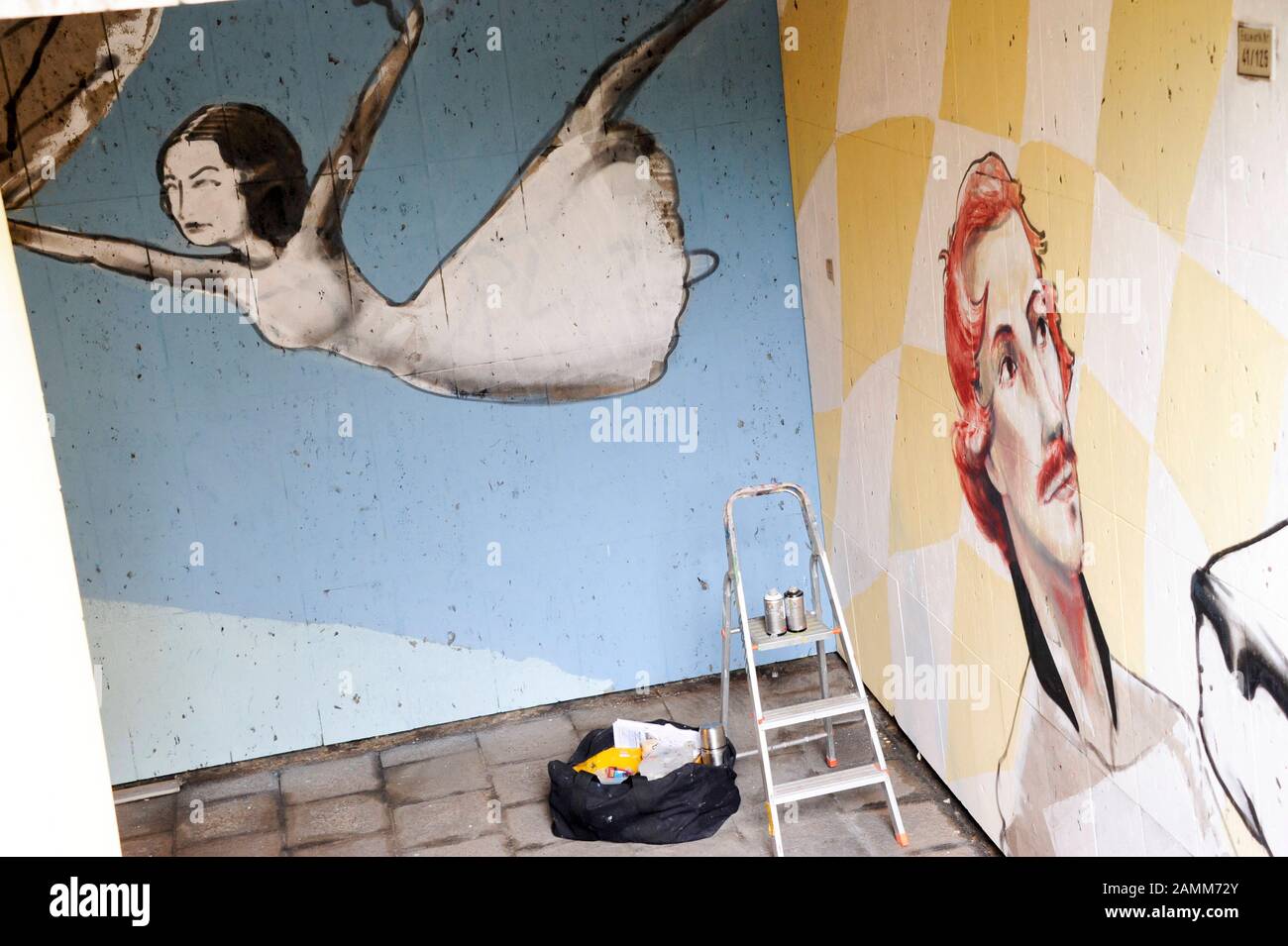 Graffiti artist Loomit designed the pedestrian underpass at the corner ...