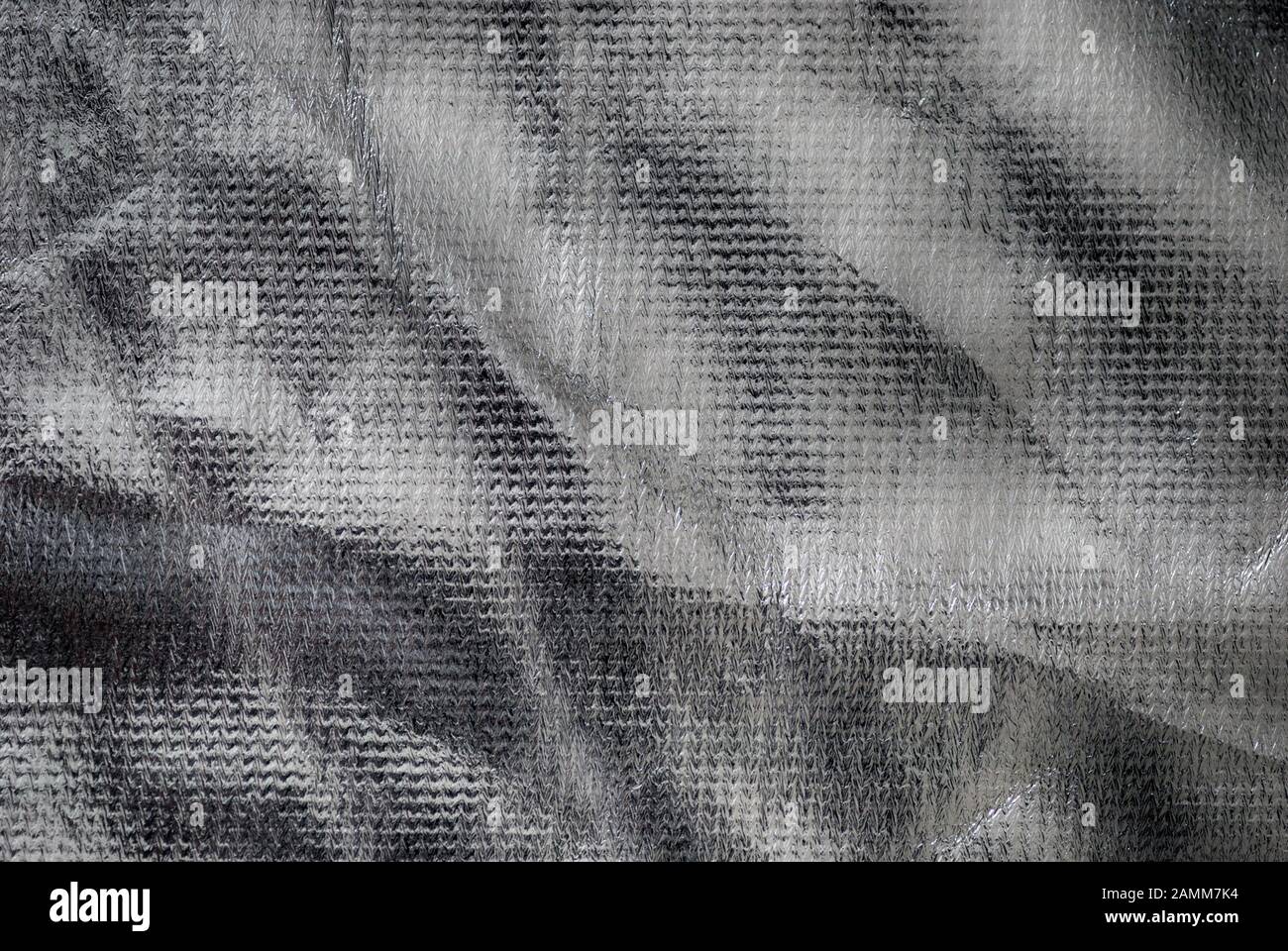 Shiny crumpled silver fabric, background texture Stock Photo - Alamy