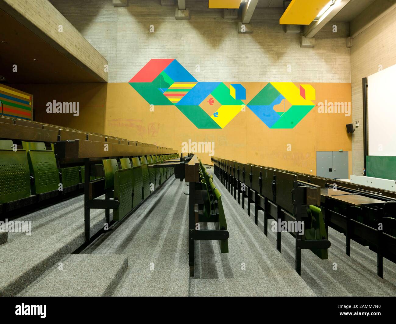 Lecture hall in the central teaching building on the campus of the ...