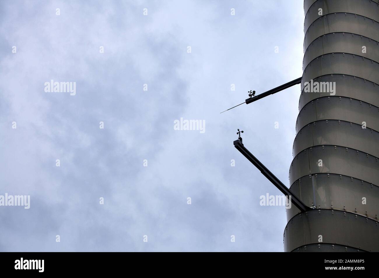 Weather tower on the premises of the Technical University of Munich ...