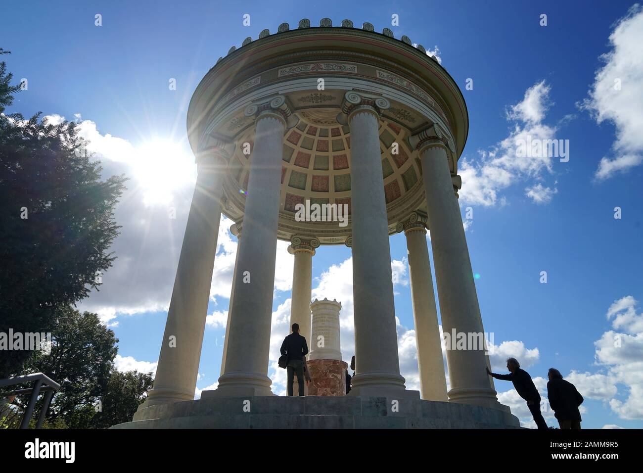 People at the newly restored Monopterus in the English Garden ...
