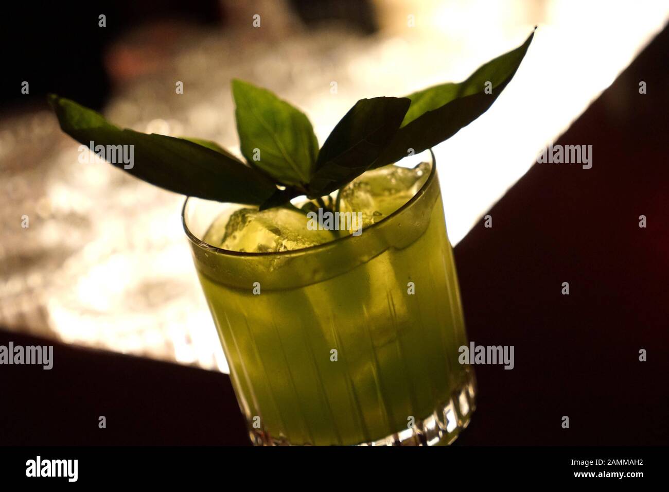 Cocktail at the Vega Bar at Georgenstraße 56 in the Munich district of ...